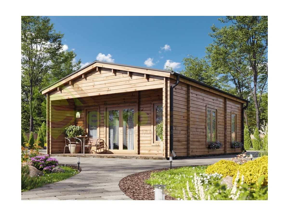 Cabaña de madera / PADIA WOOD 48 m2 , 70 mm