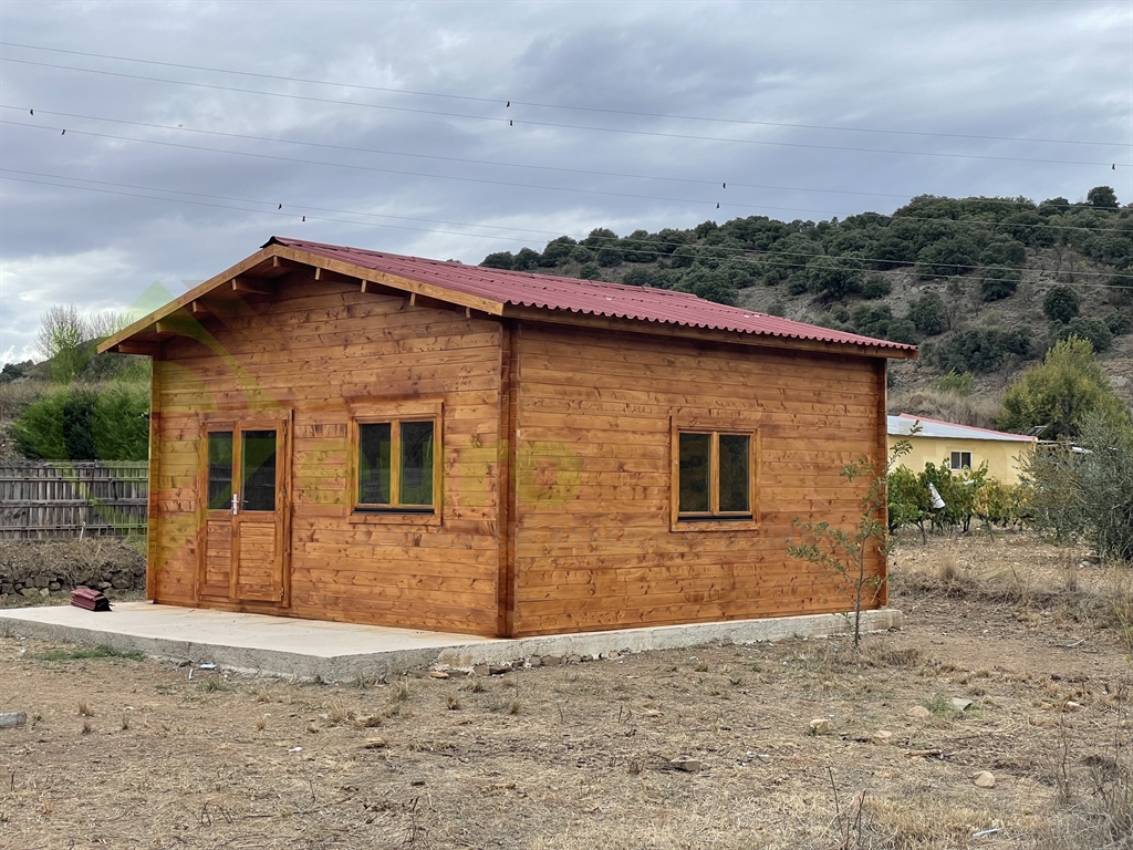 Casa de madera Denia 6x6 , 36 m2 - 44mm - Eurocasetas