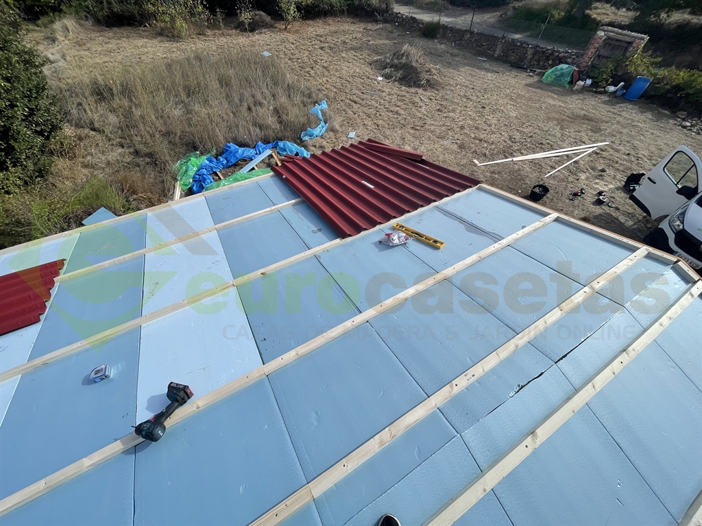 Casa de madera Denia 6x6 , 36 m2 - 44mm - Eurocasetas