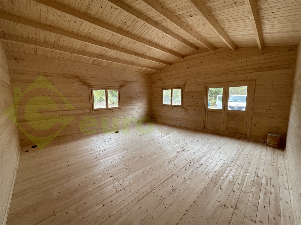 Casa de madera Denia 6x6 , 36 m2 - 44mm - Eurocasetas