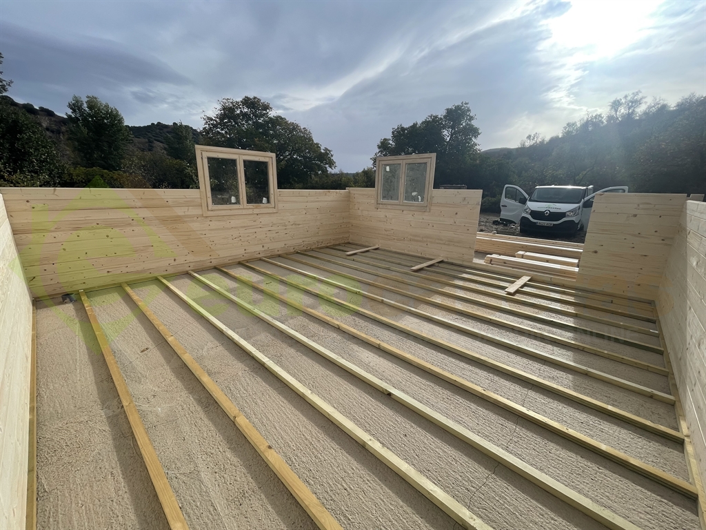 Casa de madera Denia 6x6 , 36 m2 - 44mm - Eurocasetas